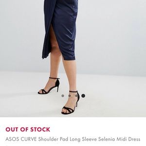 ASOS Curve | Dresses | Asos Curve Navy Blue Satin Dress | Poshmark